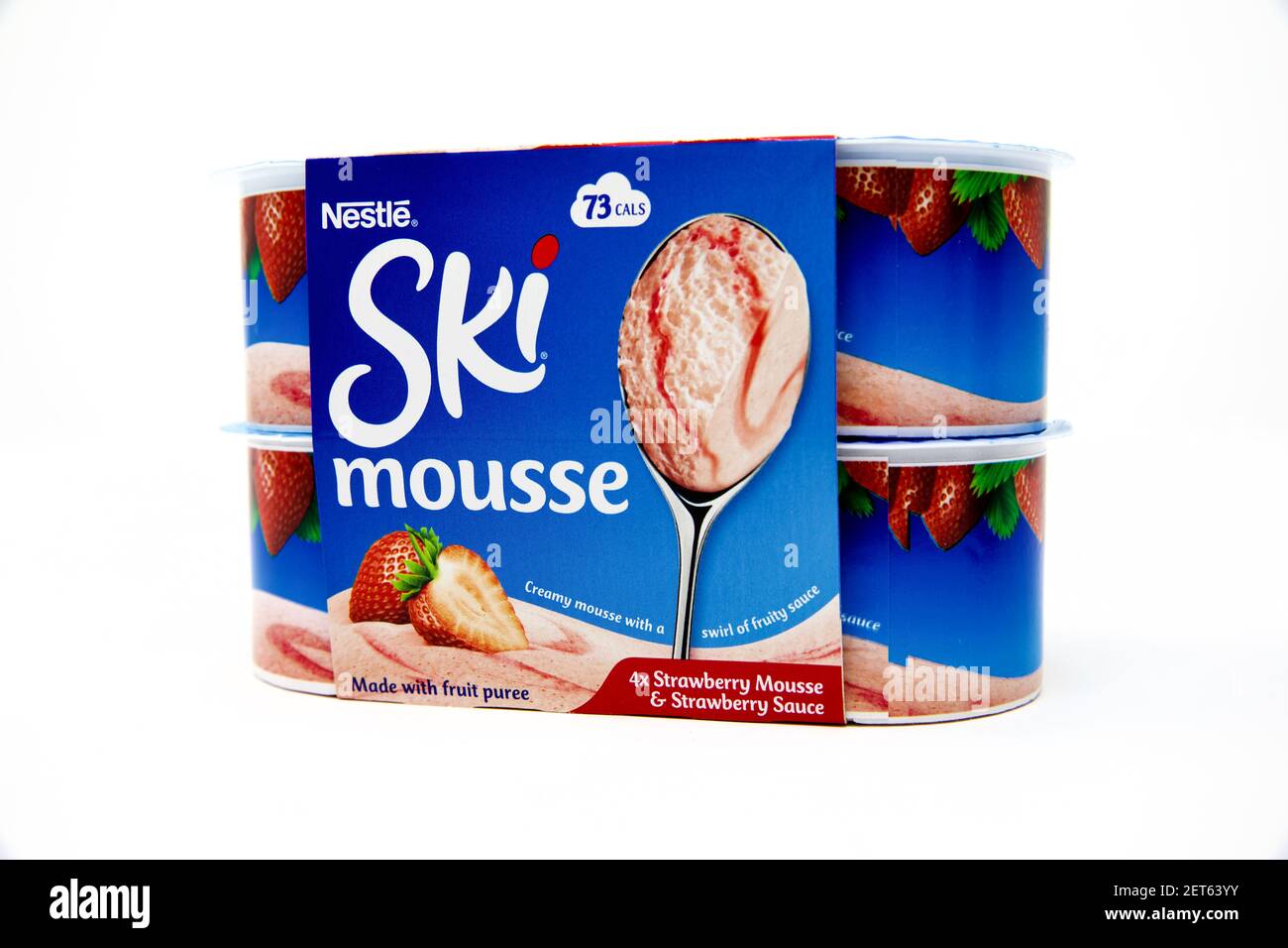 Ski Strawberry Mousse Stock Photo - Alamy