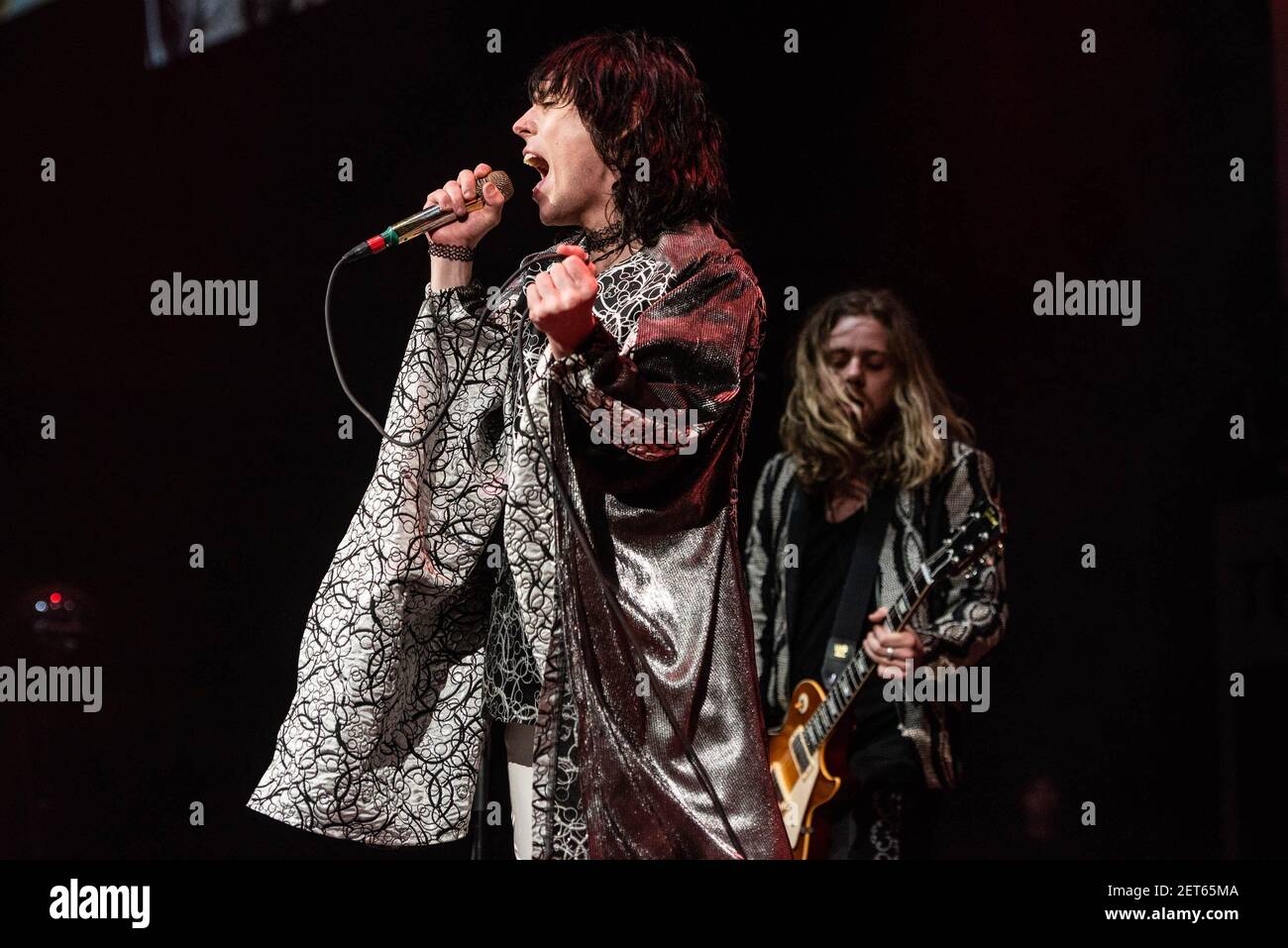 Luke Spiller and Adam Slack of The Struts perform onstage at The SAP ...