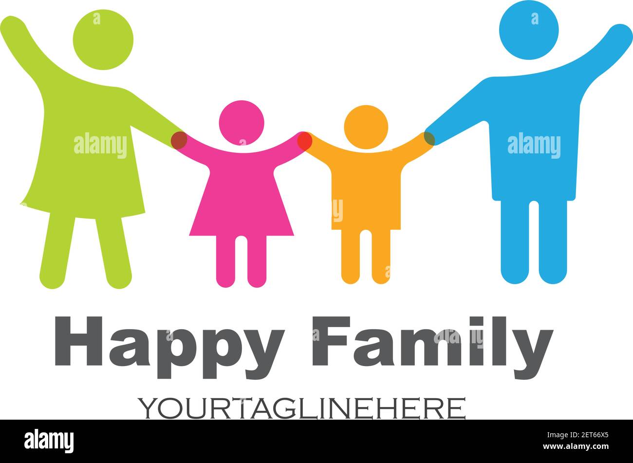 happy family vector icon illustration design template Stock Vector ...