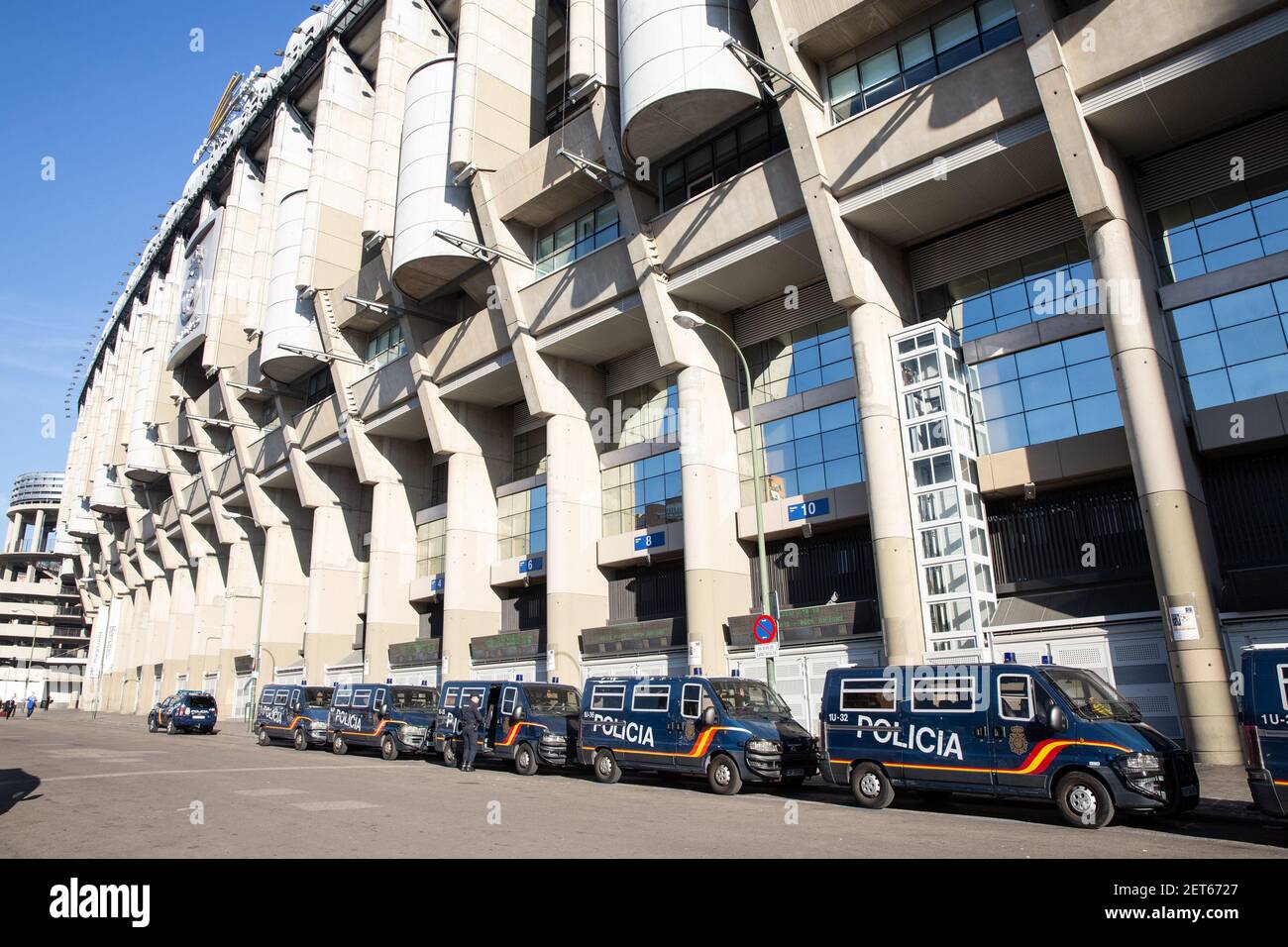Spanish police before the match between River Plate vs Boca Juniors of ...
