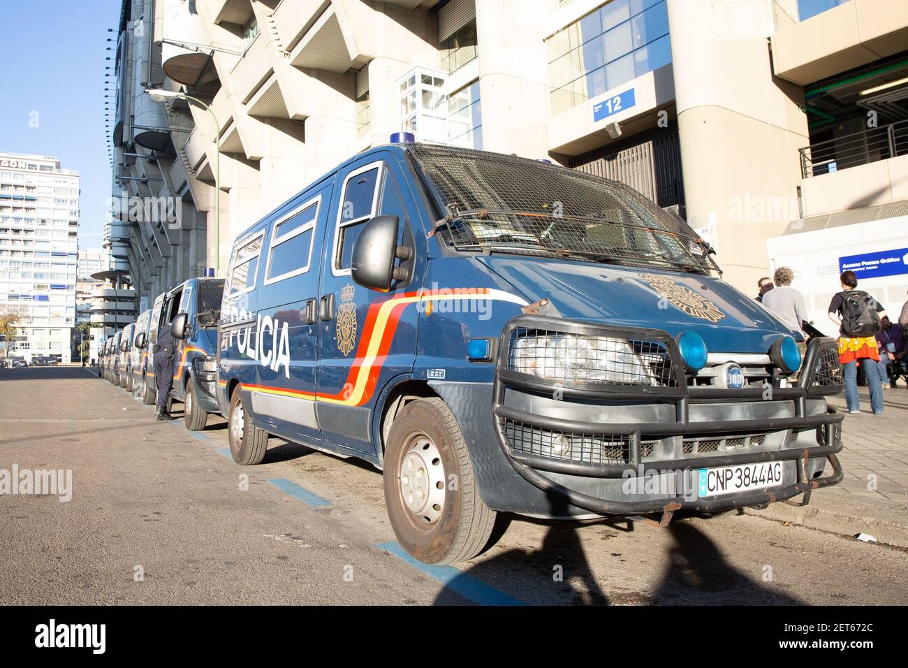 Spanish police before the match between River Plate vs Boca Juniors of ...