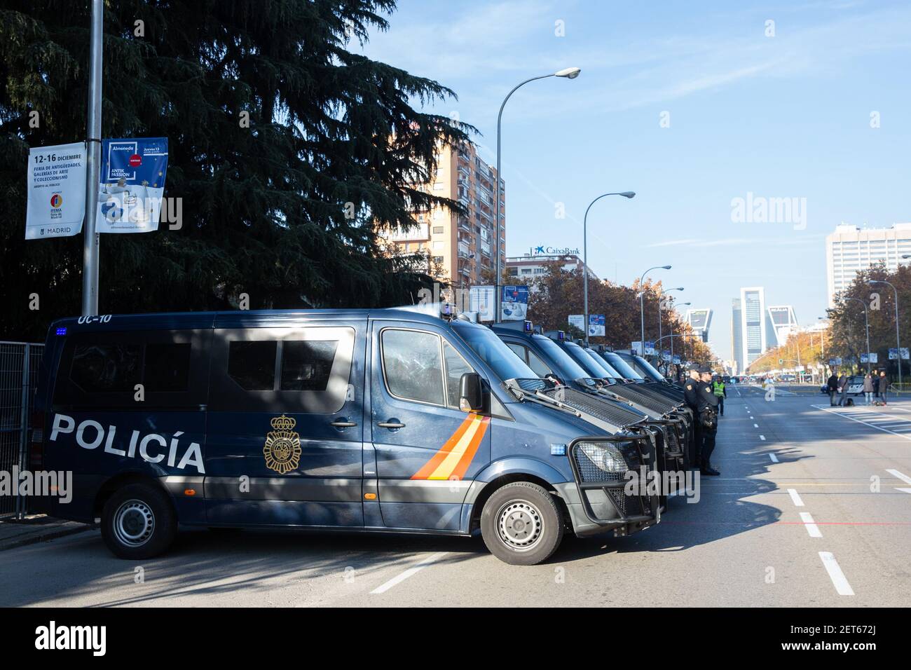 Spanish police before the match between River Plate vs Boca Juniors of ...