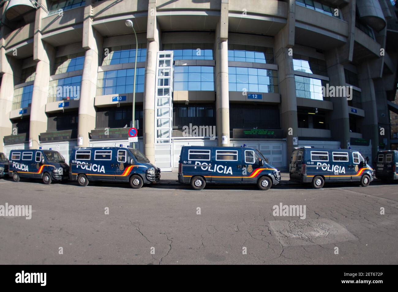 Spanish police before the match between River Plate vs Boca Juniors of ...