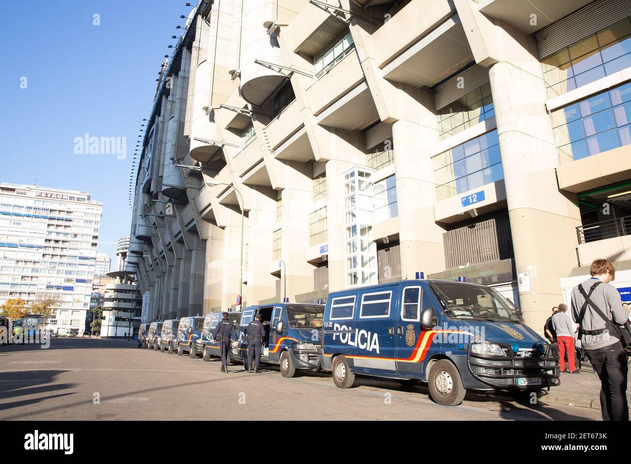 Spanish police before the match between River Plate vs Boca Juniors of ...