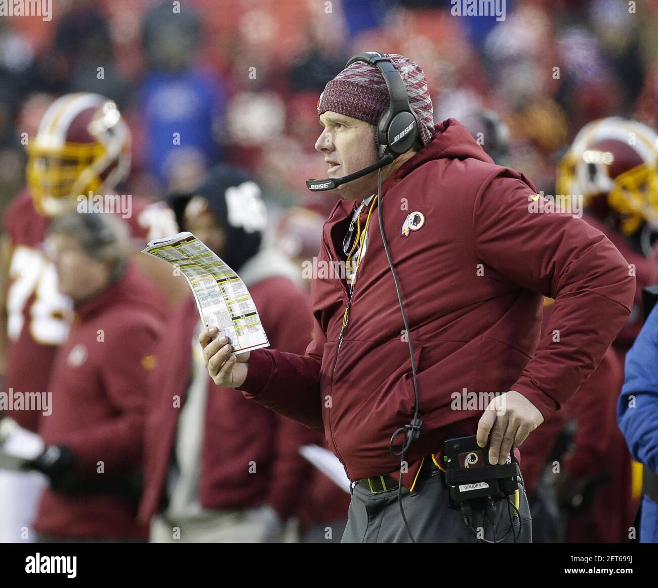 December 9, 2018: Washington Redskins Head Coach Jay Gruden during a ...
