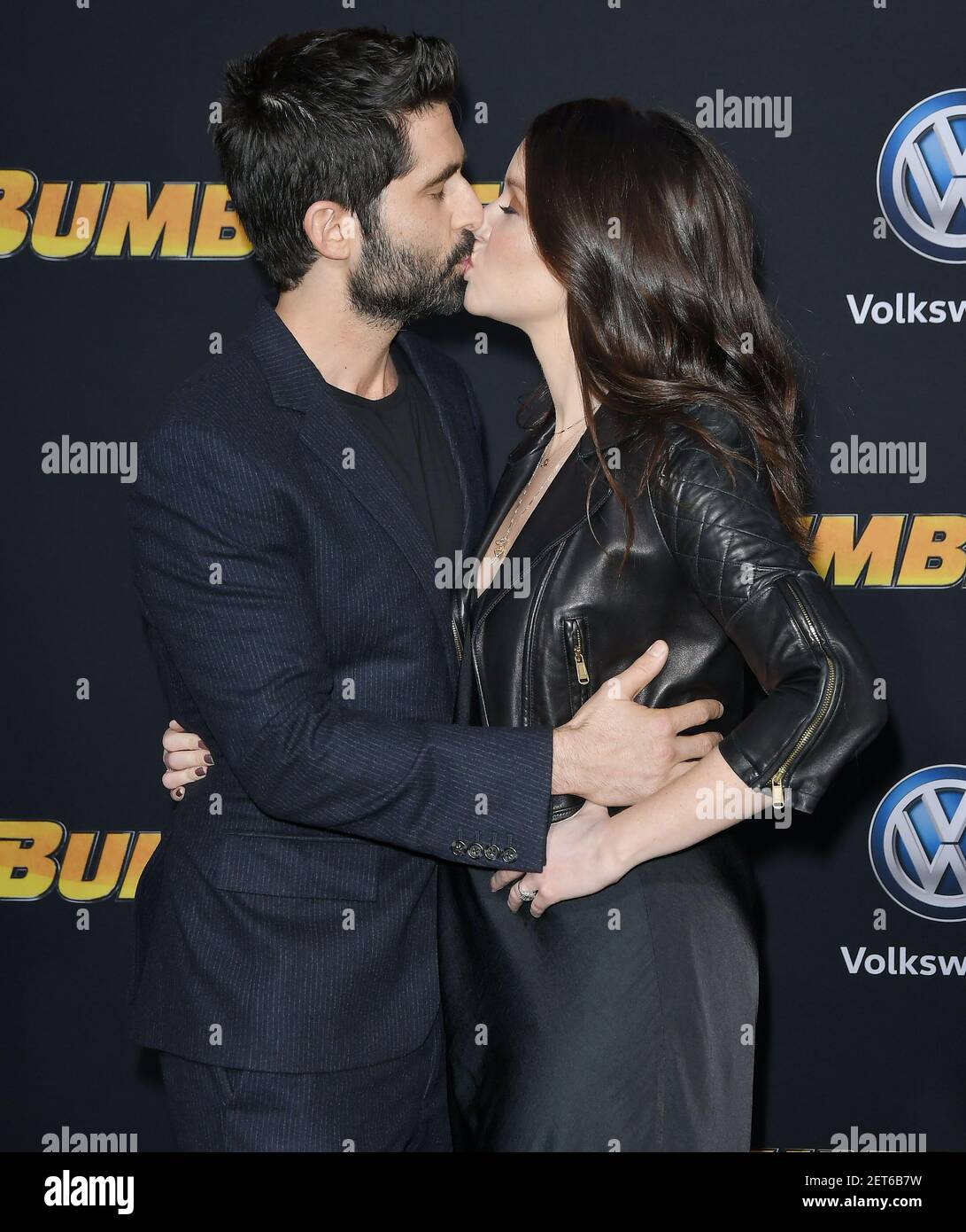 (L-R) Stephen Schneider and Jenn Proske at the "Bumblebee" Los Angeles ...