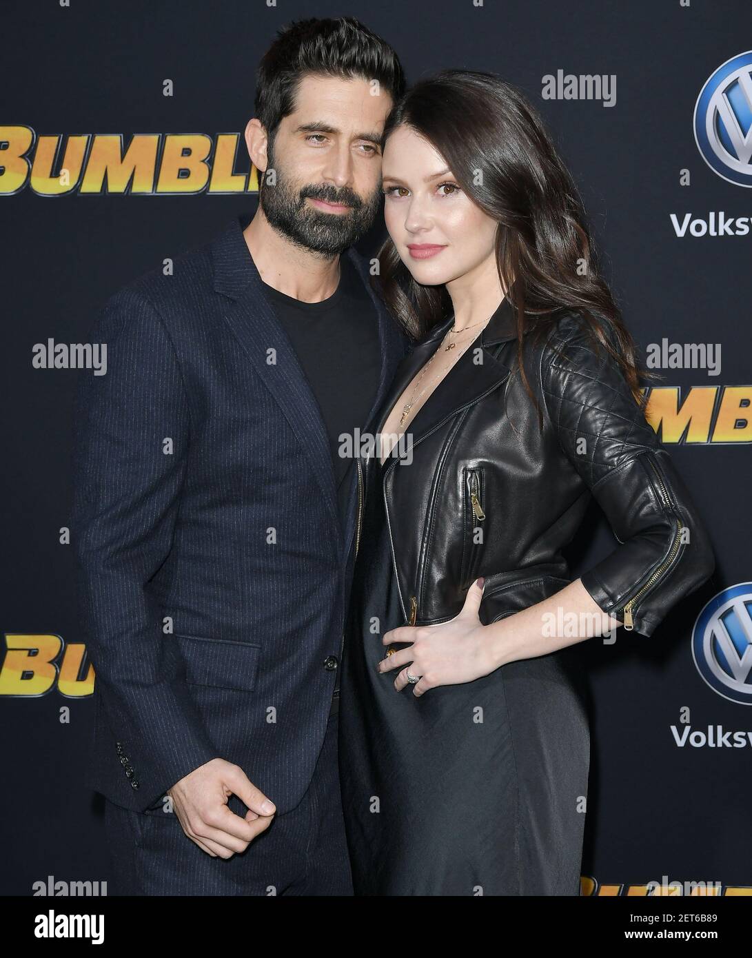(L-R) Stephen Schneider and Jenn Proske at the "Bumblebee" Los Angeles ...