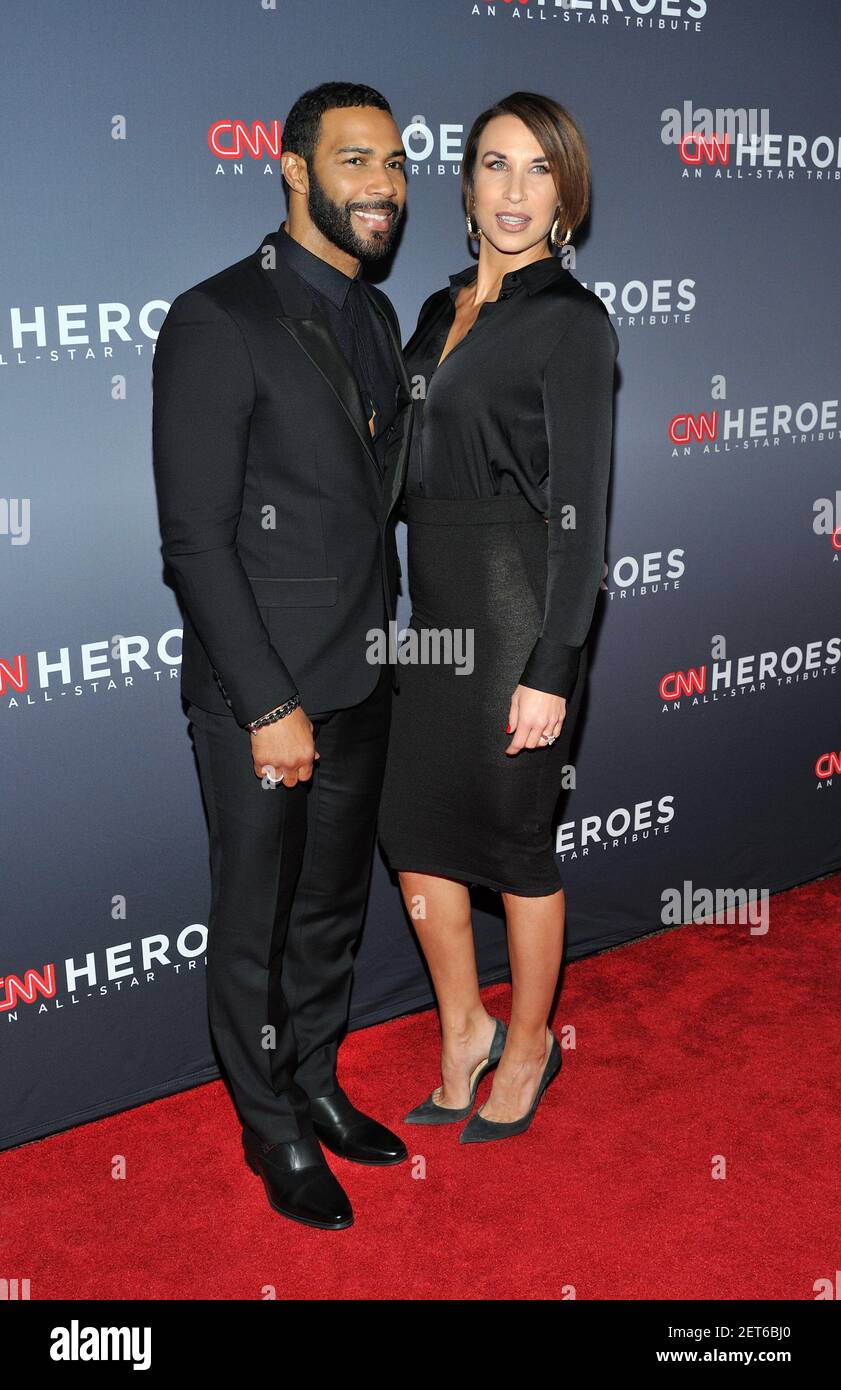 L-R: Actor Omari Hardwick and wife Jennifer Pfautch attend the 12th ...