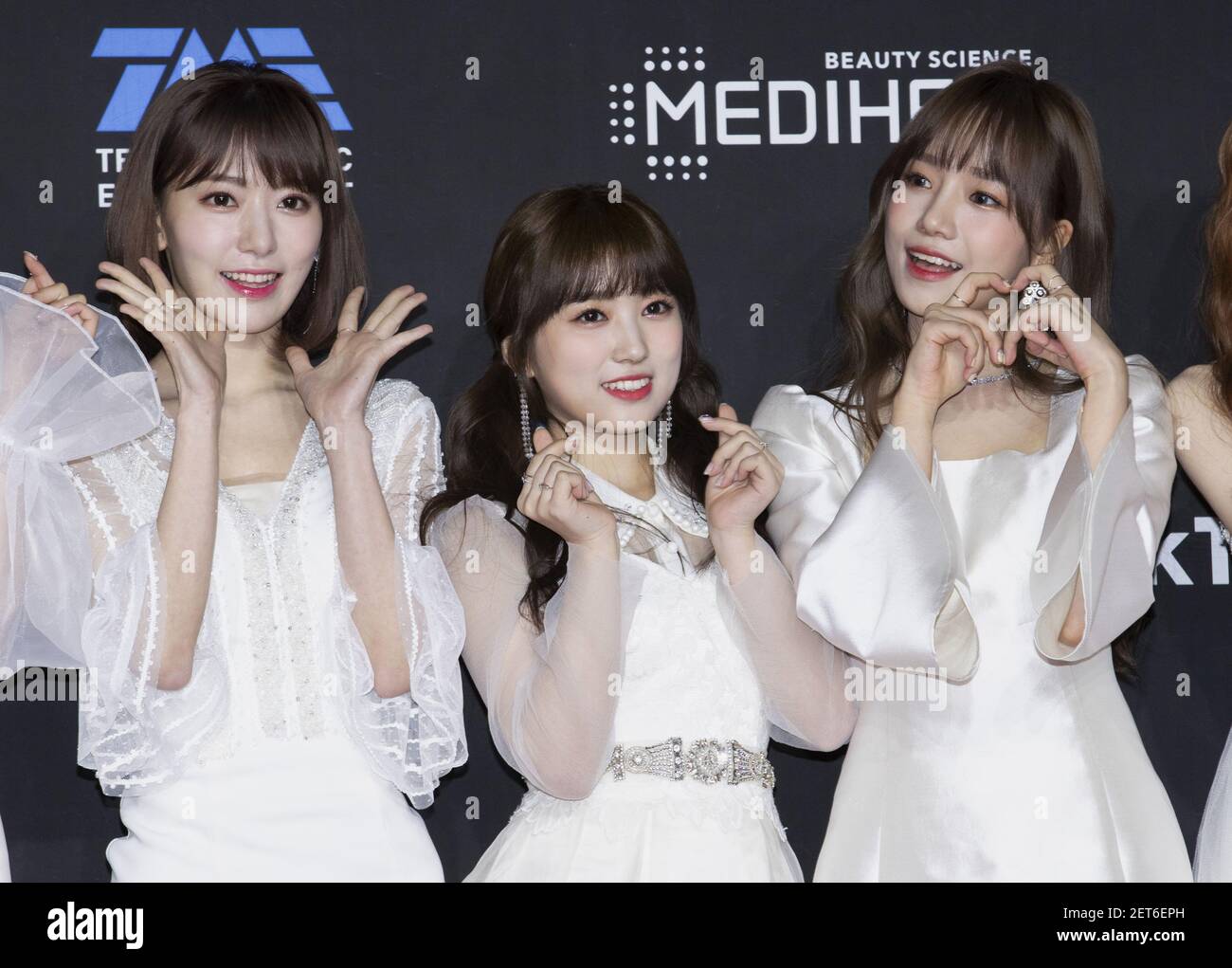 (L to R) Japanese singer and actress Sakura Miyawaki, Nako Yabuki and ...