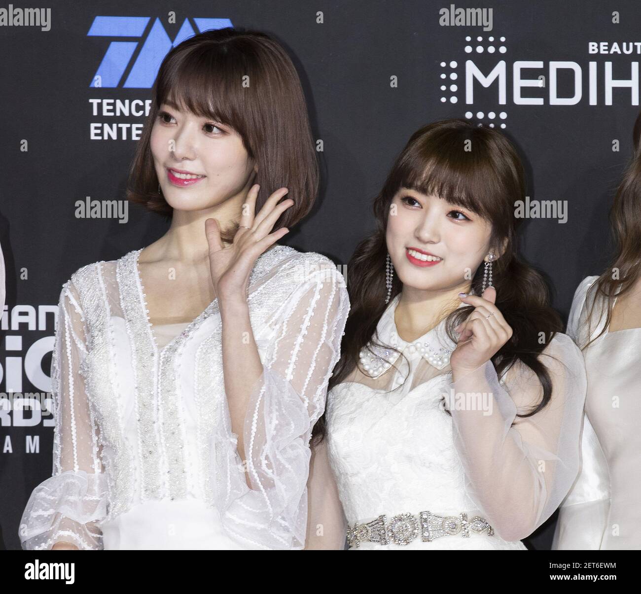 (L to R) Japanese singer and actress Sakura Miyawaki, Nako Yabuki ...