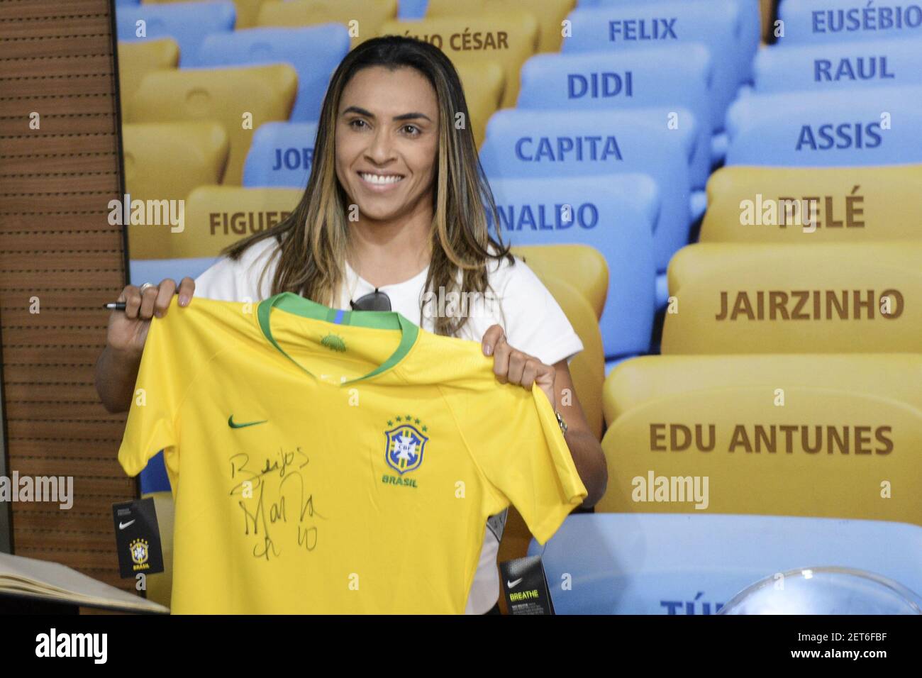Brazilian soccer star Marta, voted six times the best player in the ...