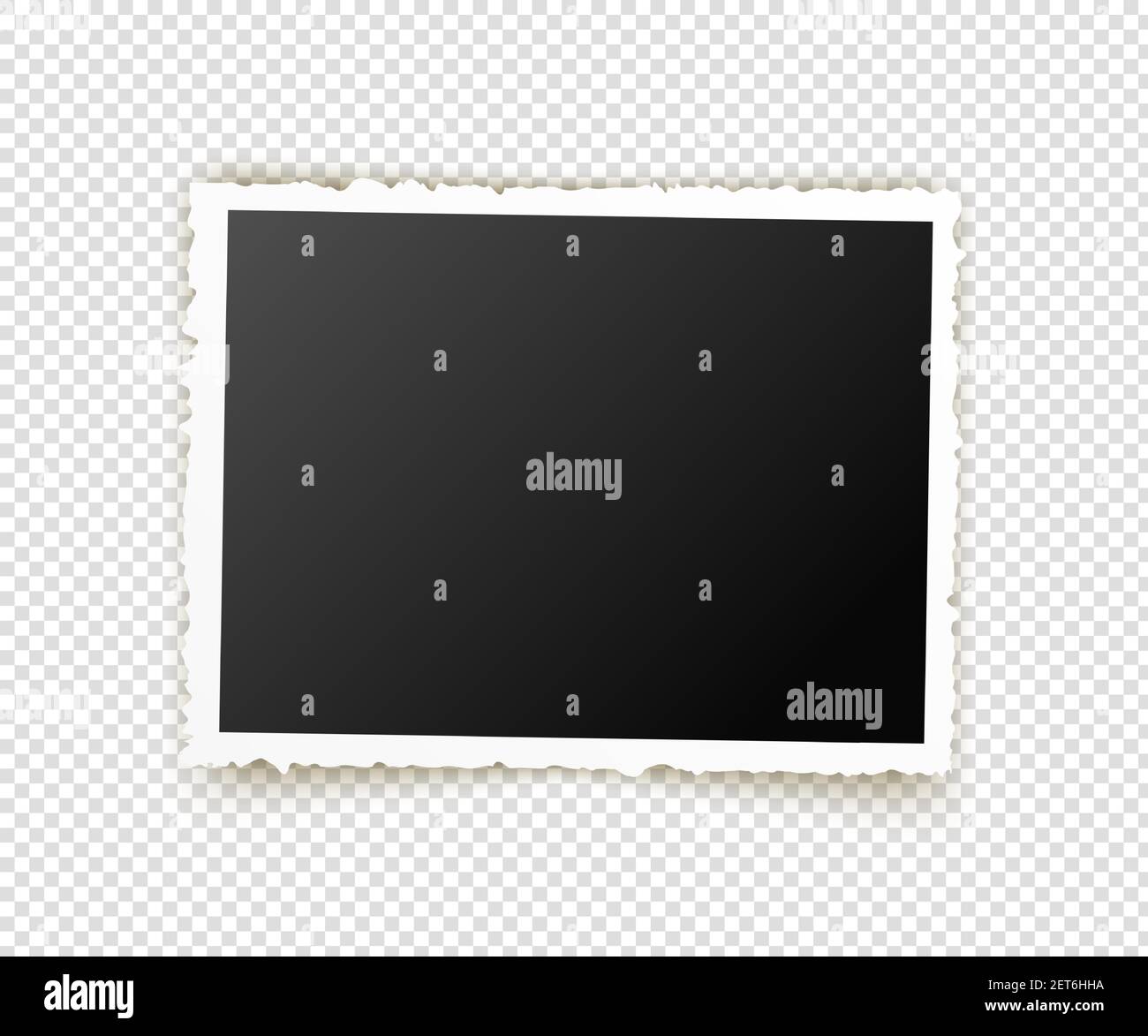 Old photo. Retro image frames. Empty snapshot frame template. Vector ...