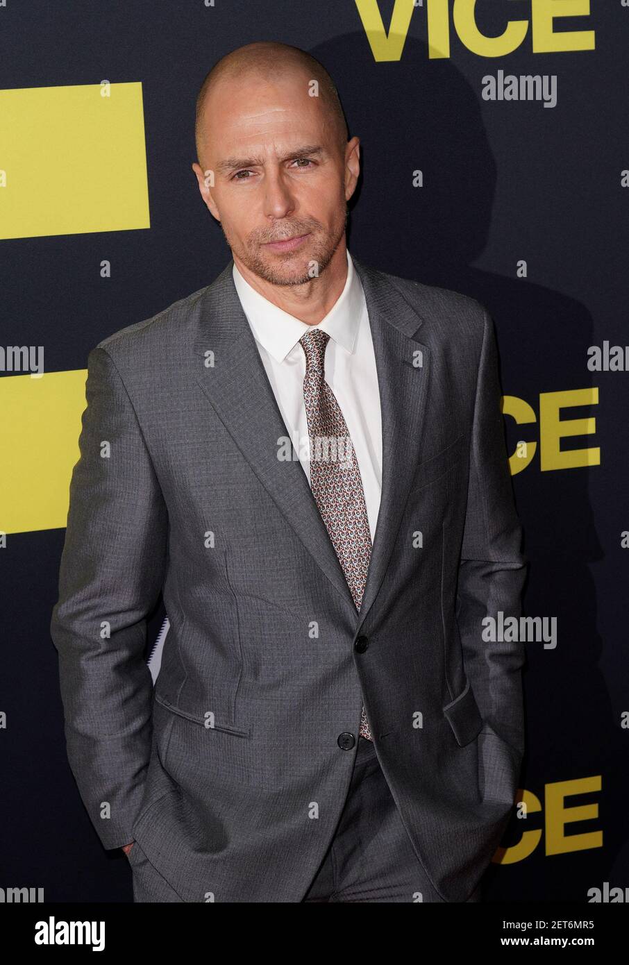 Sam Rockwell at "Vice" World Premiere held at Samuel Goldwyn Theater on ...