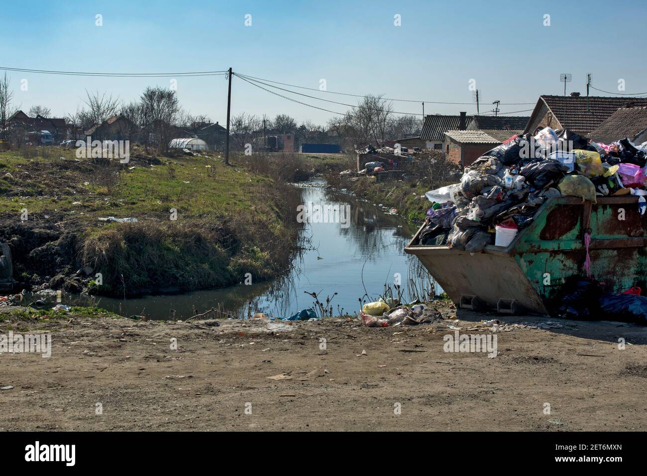 Zrenjanin, Serbia, March 01, 2021. Picture of human negligence and ...