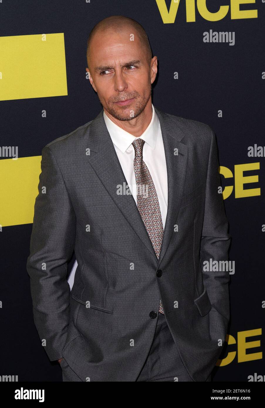 Sam Rockwell at "Vice" World Premiere held at Samuel Goldwyn Theater on ...