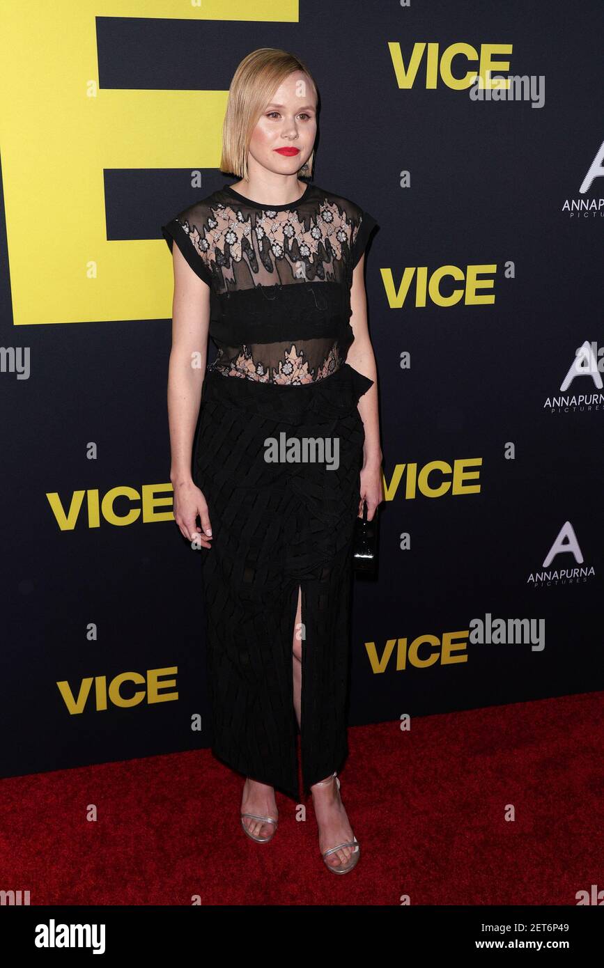 Alison Pill at "Vice" World Premiere held at Samuel Goldwyn Theater on ...