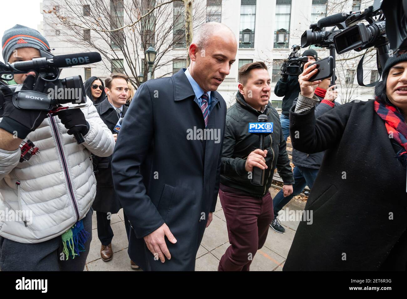 Michael Avenatti is seen following the sentencing of Michael Cohen the ...