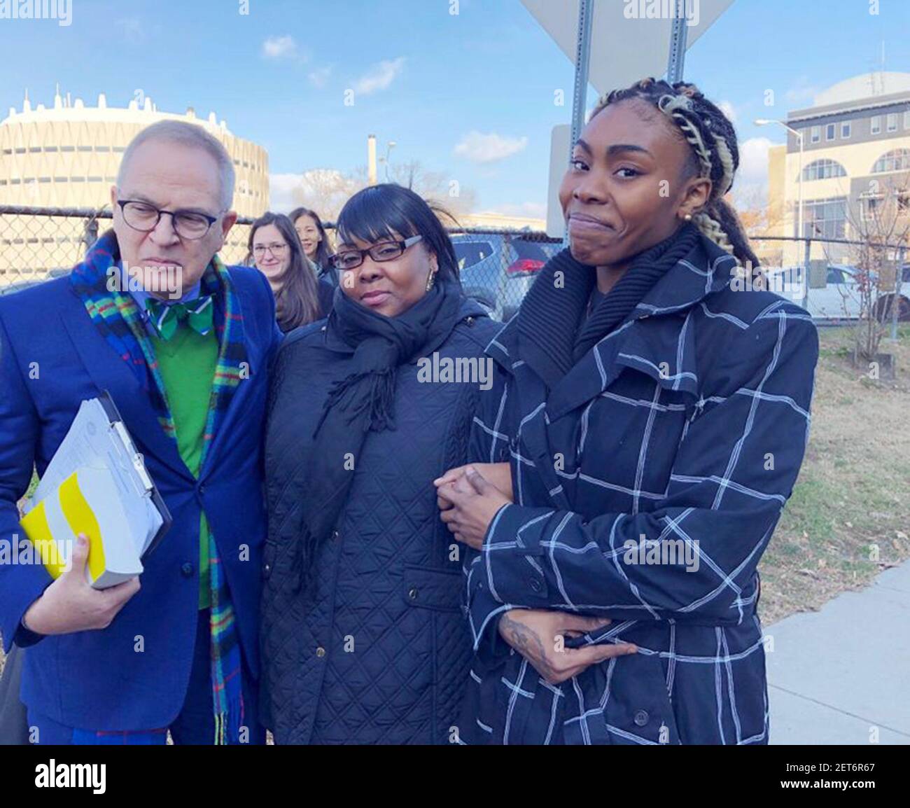 Jazmine Headley (right), her mother and her attorney, Brian Neary, are ...