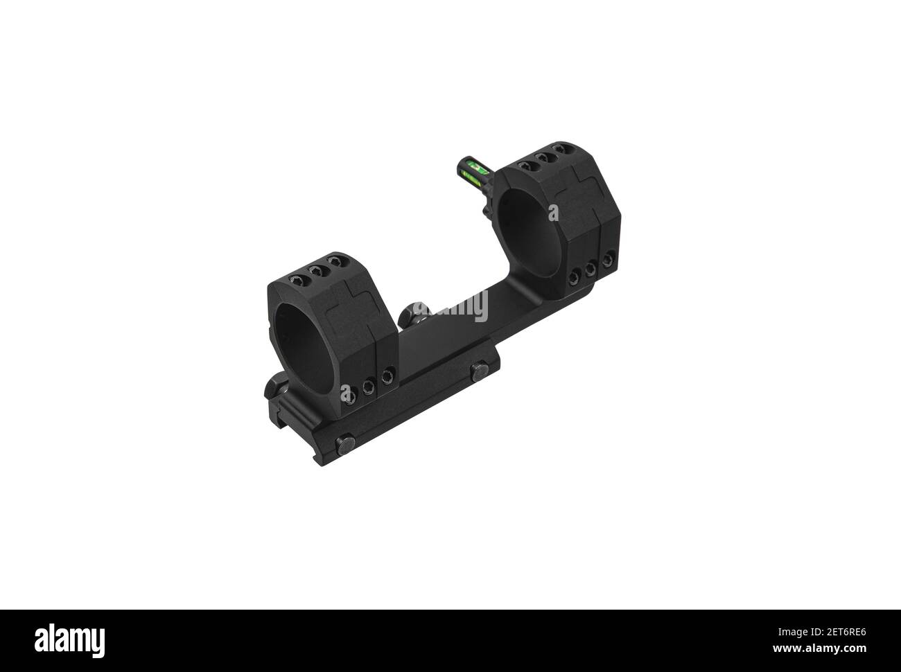 Quick disconnect mount made for holding a scope on a rifle isolated on ...