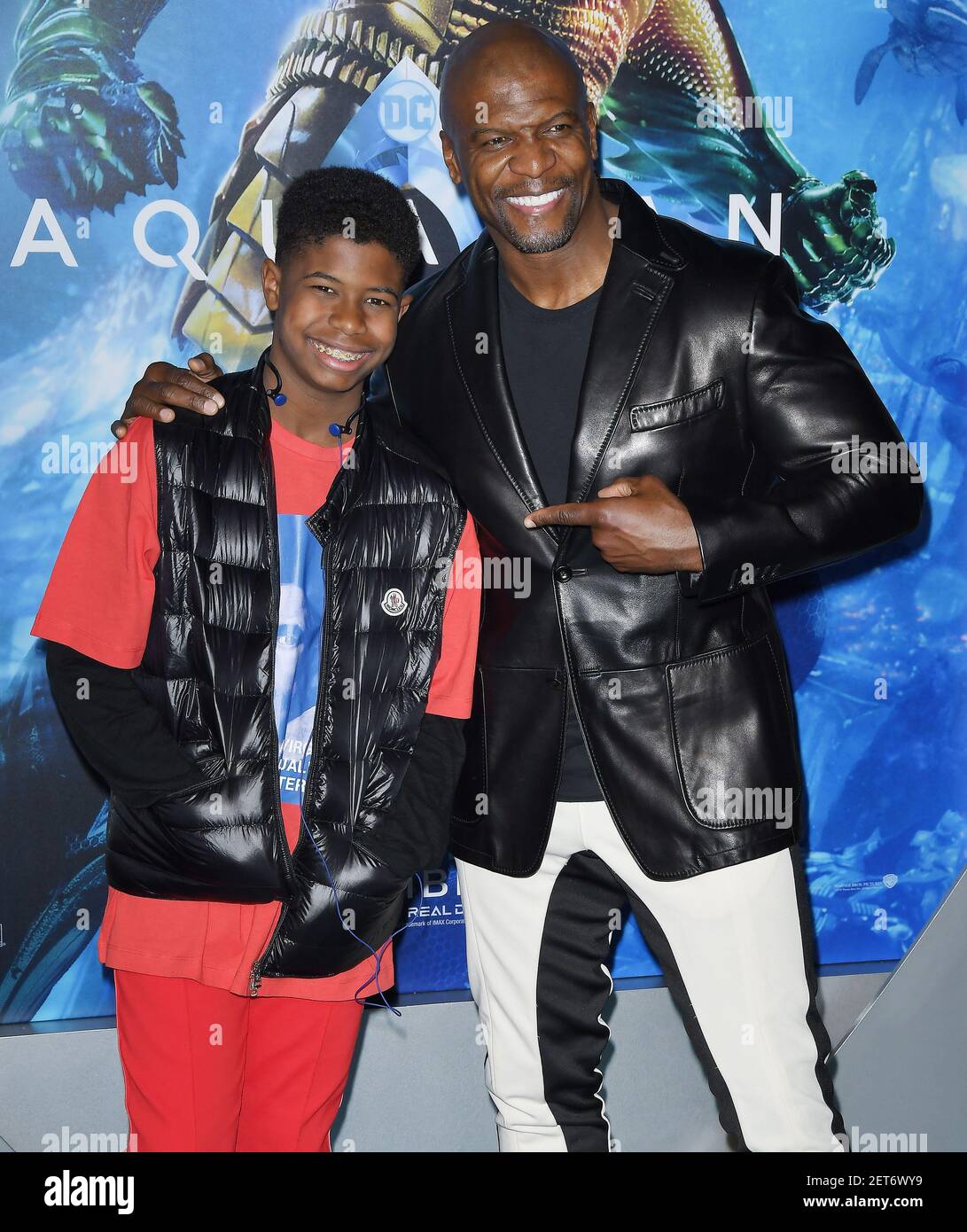 (L-R) Isaiah Crews and Terry Crews at the Warner Bros Pictures ...