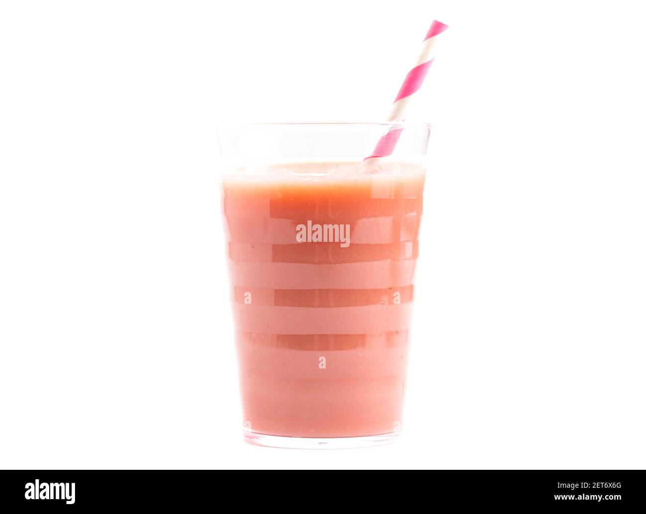 Healthy Pink Smoothie Isolated on a White Background Stock Photo - Alamy