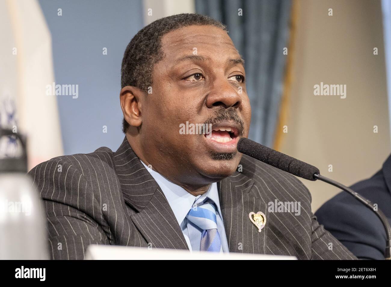 Teamsters Union Local 237 President Greg Floyd is seen during a press ...