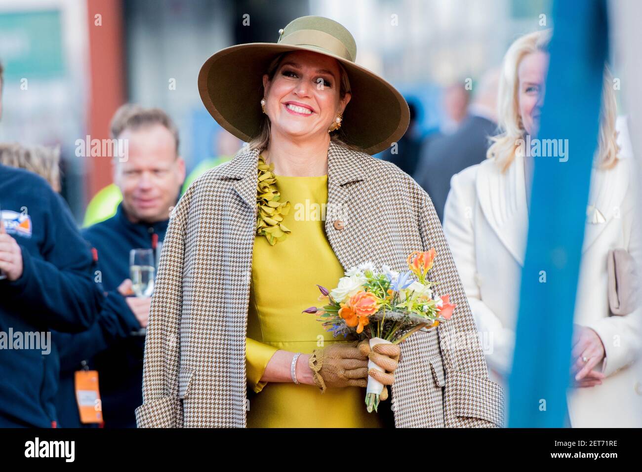 Queen Maxima during the baptism of trailing suction hopper dredger Vox ...