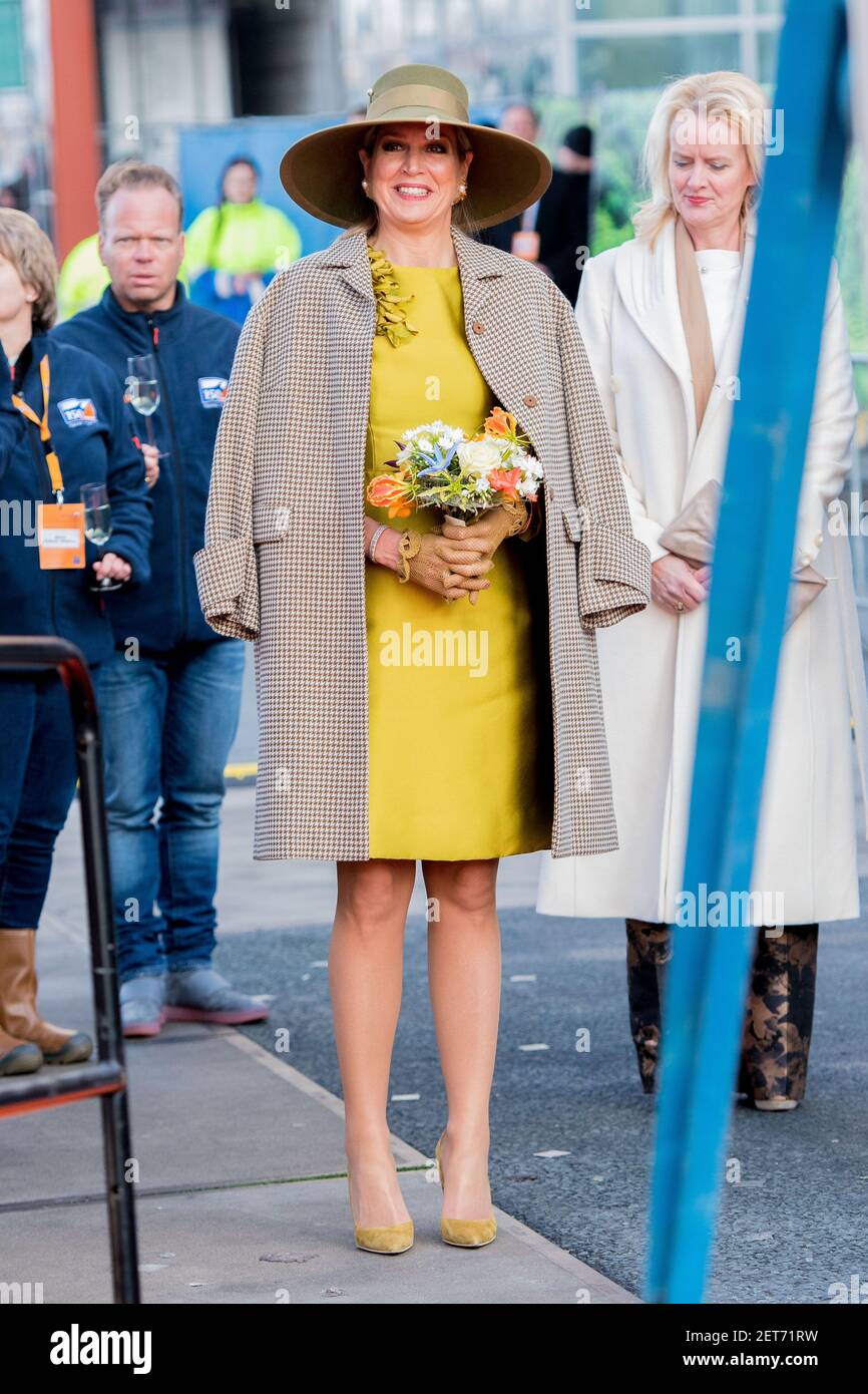 Queen Maxima during the baptism of trailing suction hopper dredger Vox ...