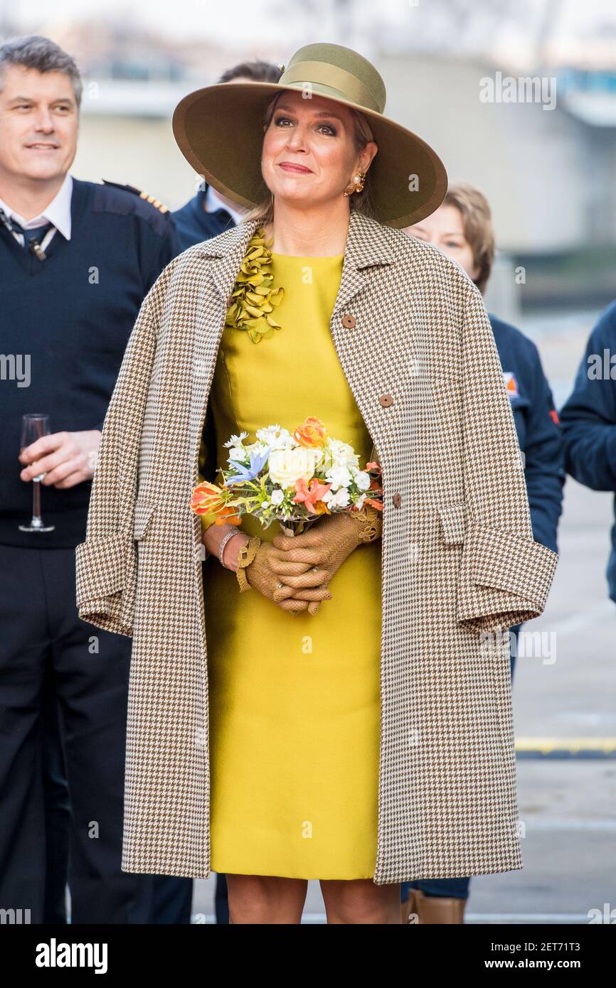 Queen Maxima during the baptism of trailing suction hopper dredger Vox ...