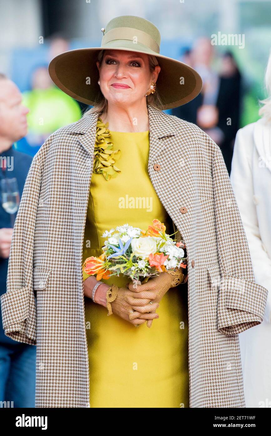 Queen Maxima during the baptism of trailing suction hopper dredger Vox ...