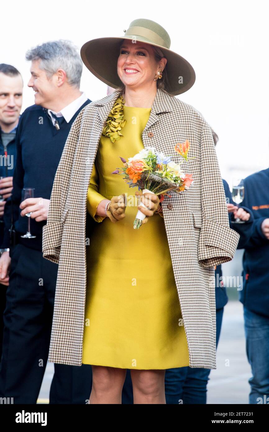 Queen Maxima during the baptism of trailing suction hopper dredger Vox ...