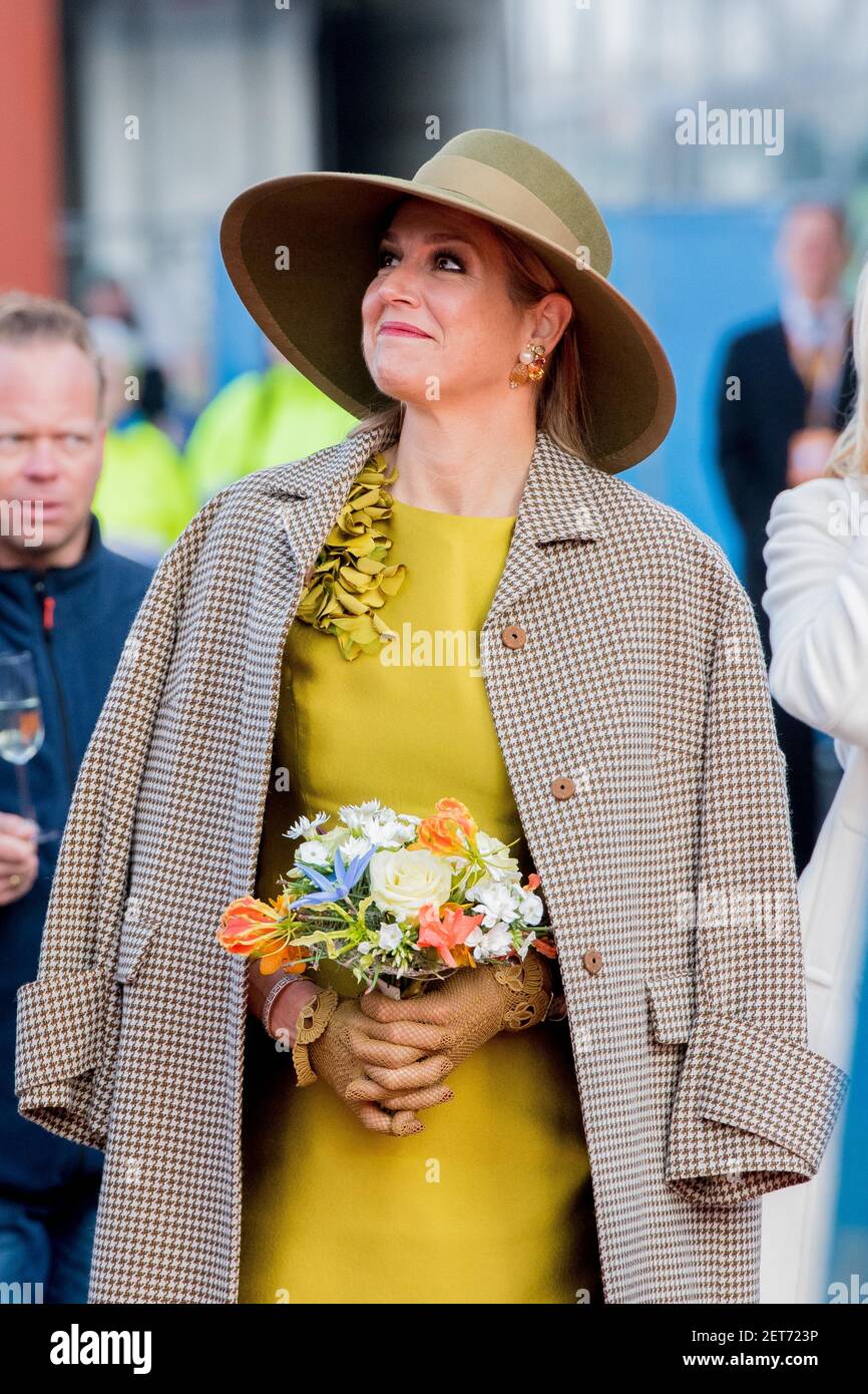 Queen Maxima during the baptism of trailing suction hopper dredger Vox ...