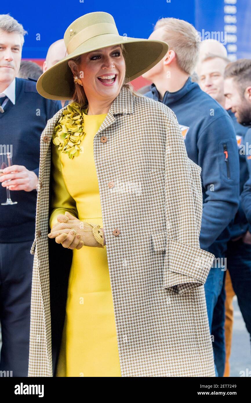 Queen Maxima during the baptism of trailing suction hopper dredger Vox ...