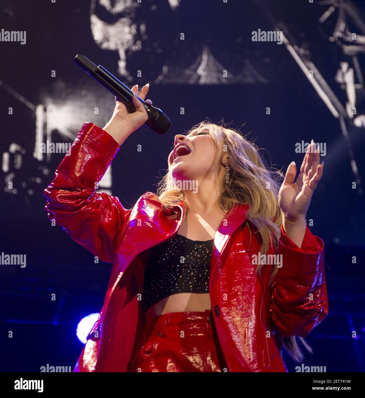 Sabrina Carpenter performs on stage at the 96.1's iHeartRadio Jingle ...