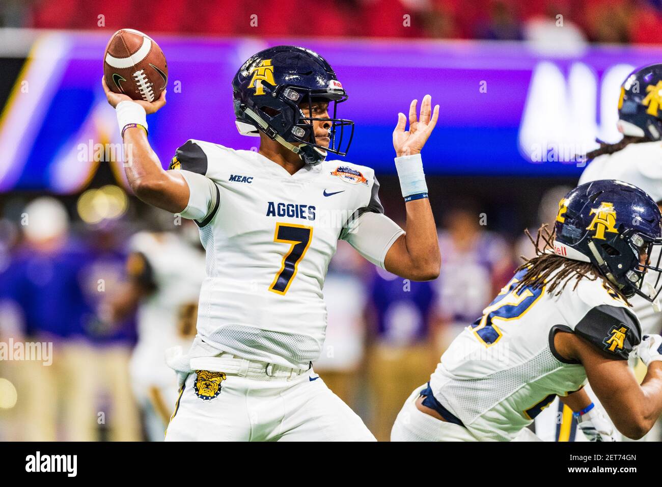 North Carolina A&T Aggies quarterback Lamar Raynard (7) during the AFR ...