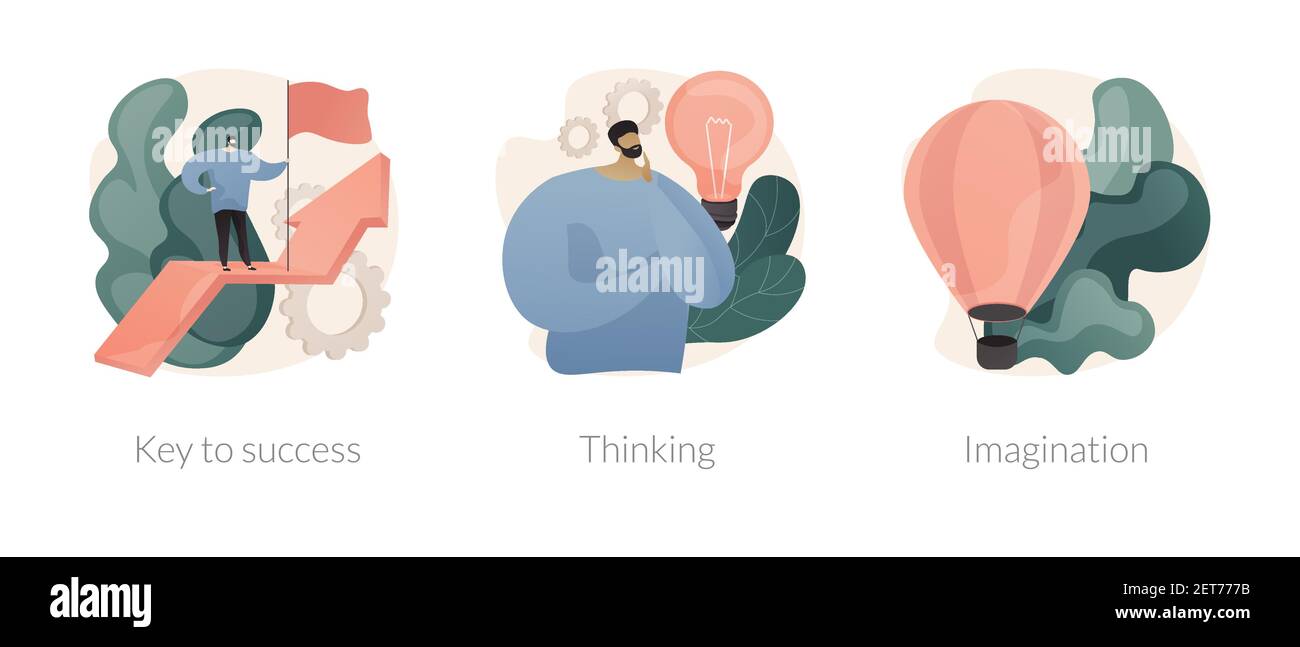 Personal and professional growth abstract concept vector illustrations ...