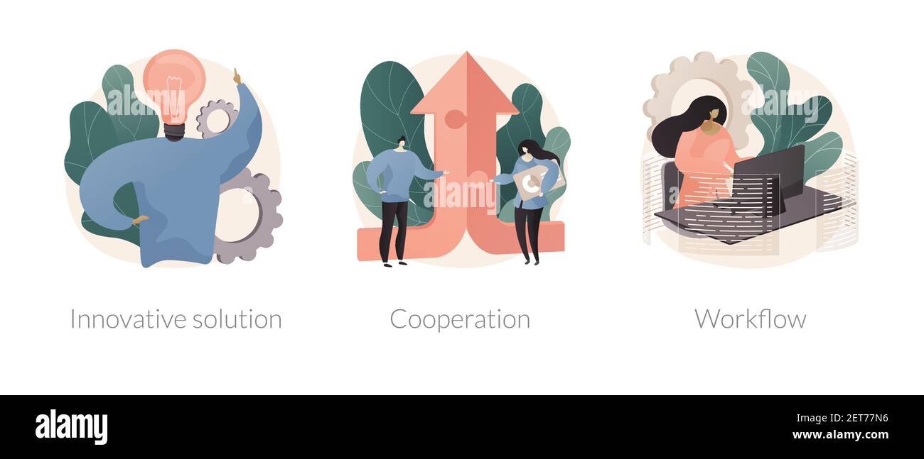 Business efficiency abstract concept vector illustrations Stock Vector ...