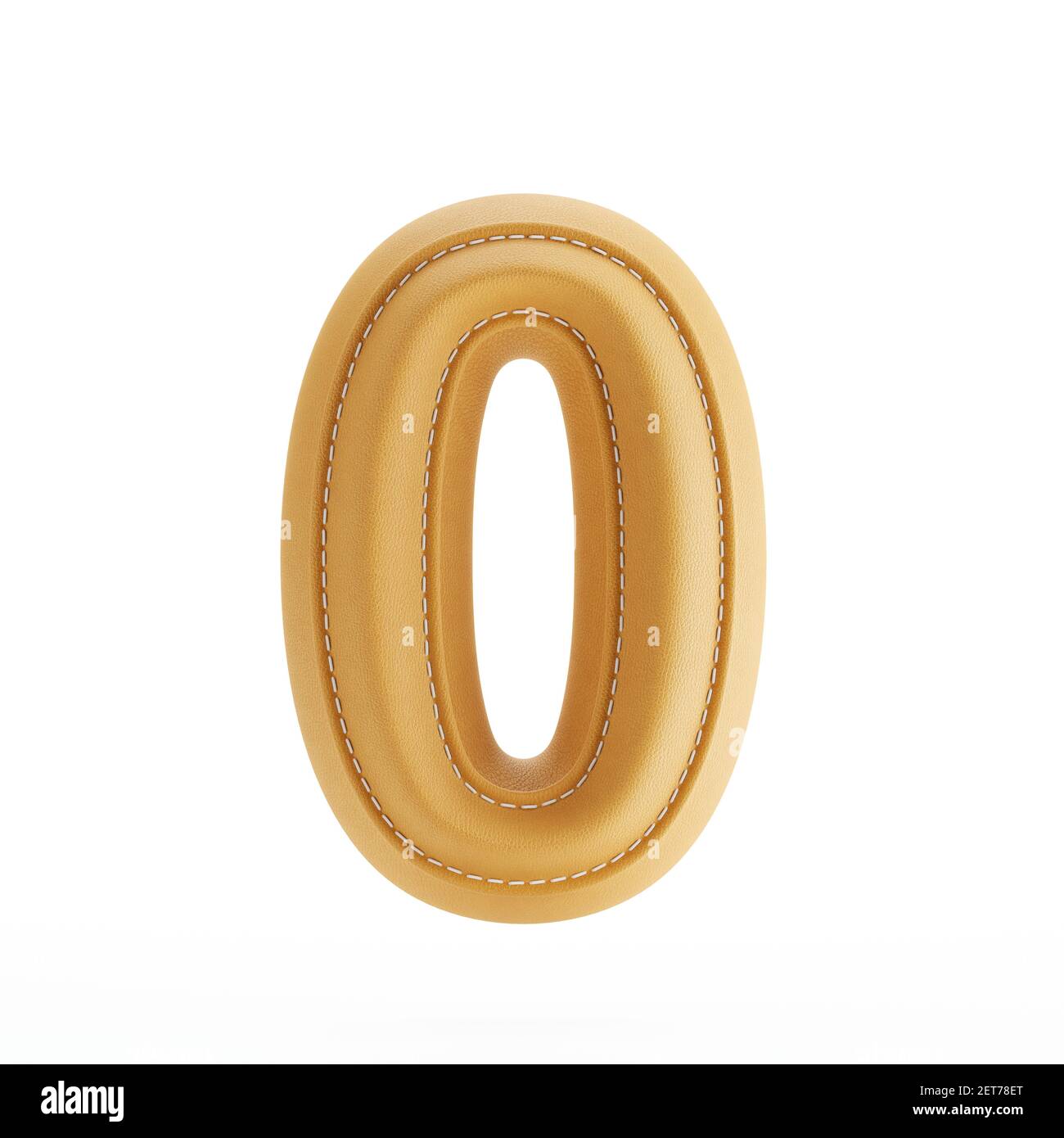 Digit number alphabet yellow leather skin texture letter zero 0. 3d ...