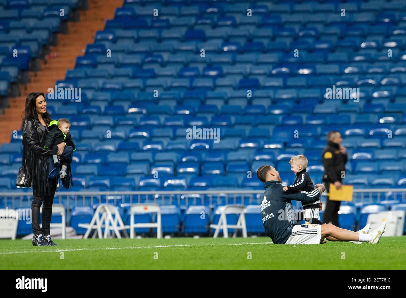 Sergio Ramos and Pilar Rubio after the match between Real Madrid vs ...