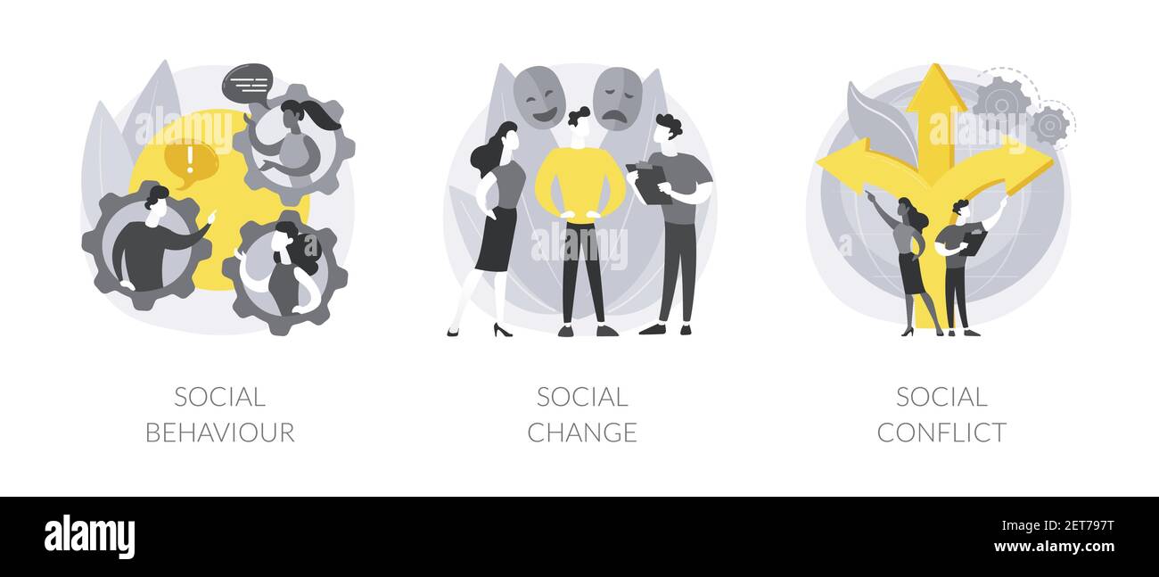 Social activity abstract concept vector illustrations Stock Vector ...