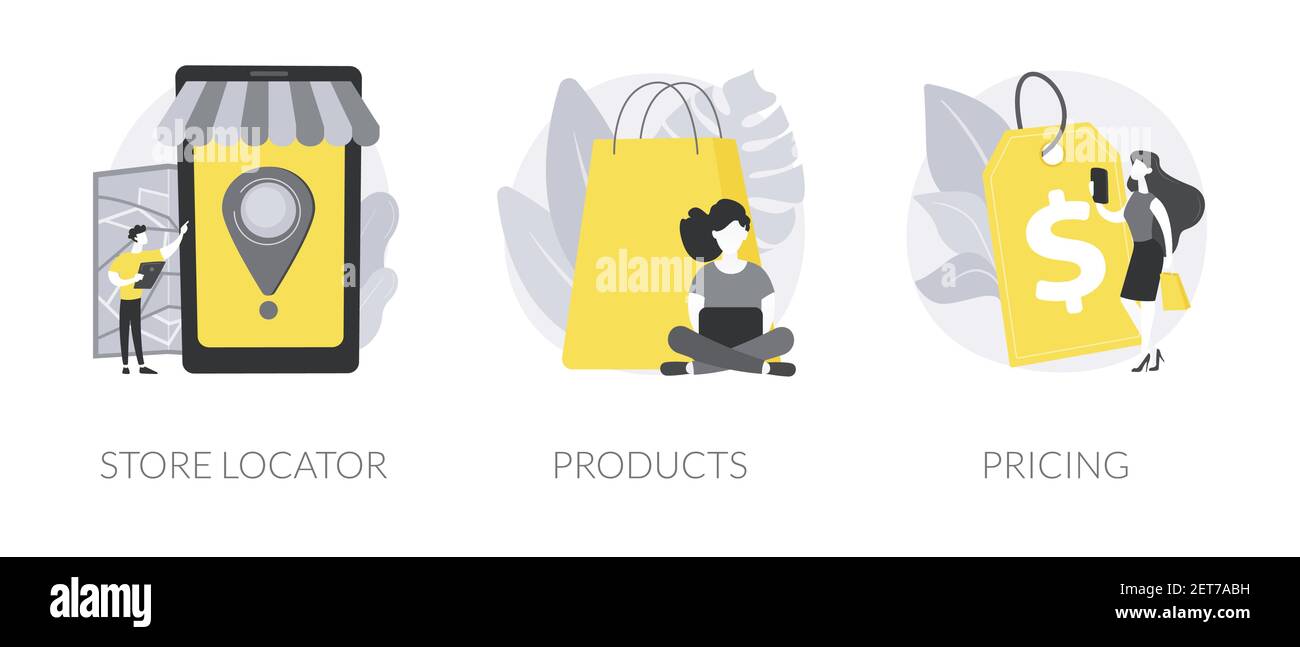 E-commerce website abstract concept vector illustrations Stock Vector ...