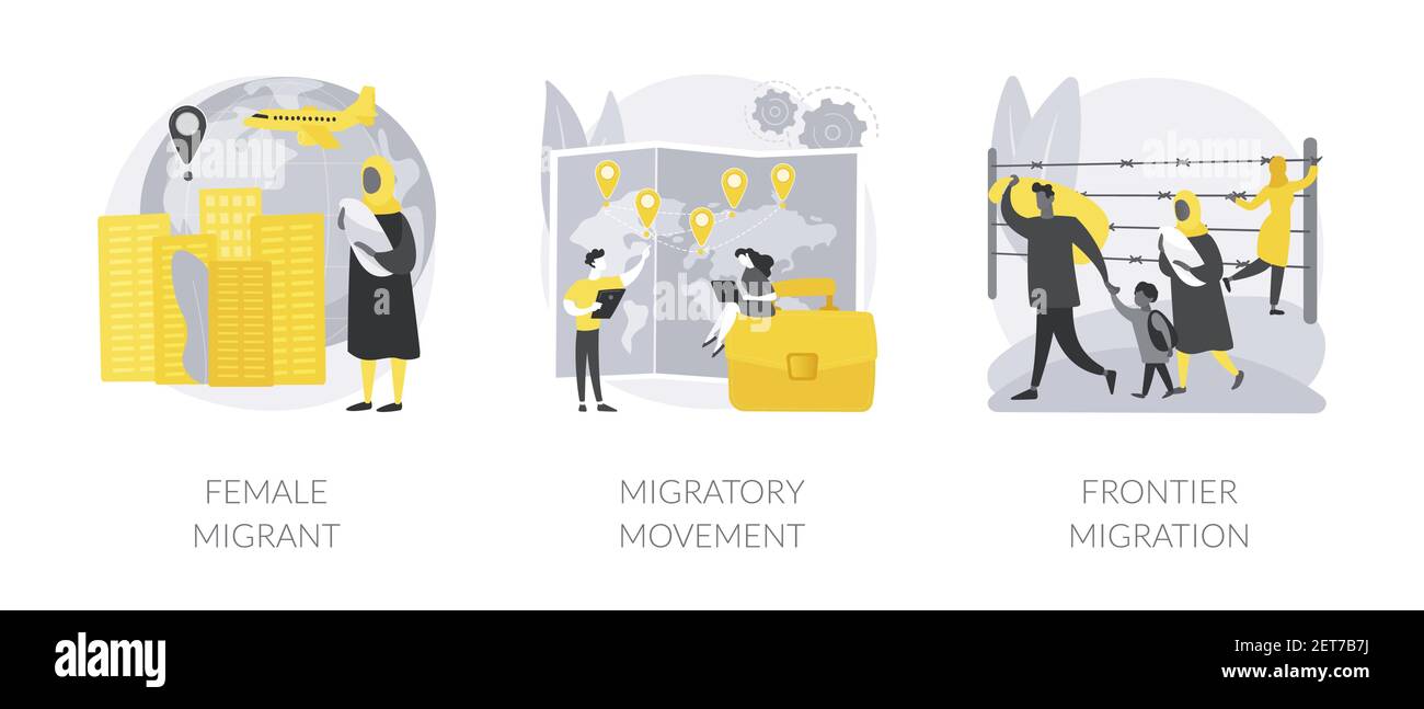 Human migration abstract concept vector illustrations Stock Vector ...