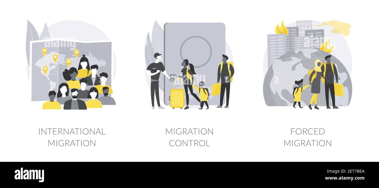 Leaving a country abstract concept vector illustrations Stock Vector ...