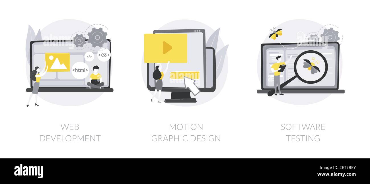 IT company service abstract concept vector illustrations Stock Vector ...