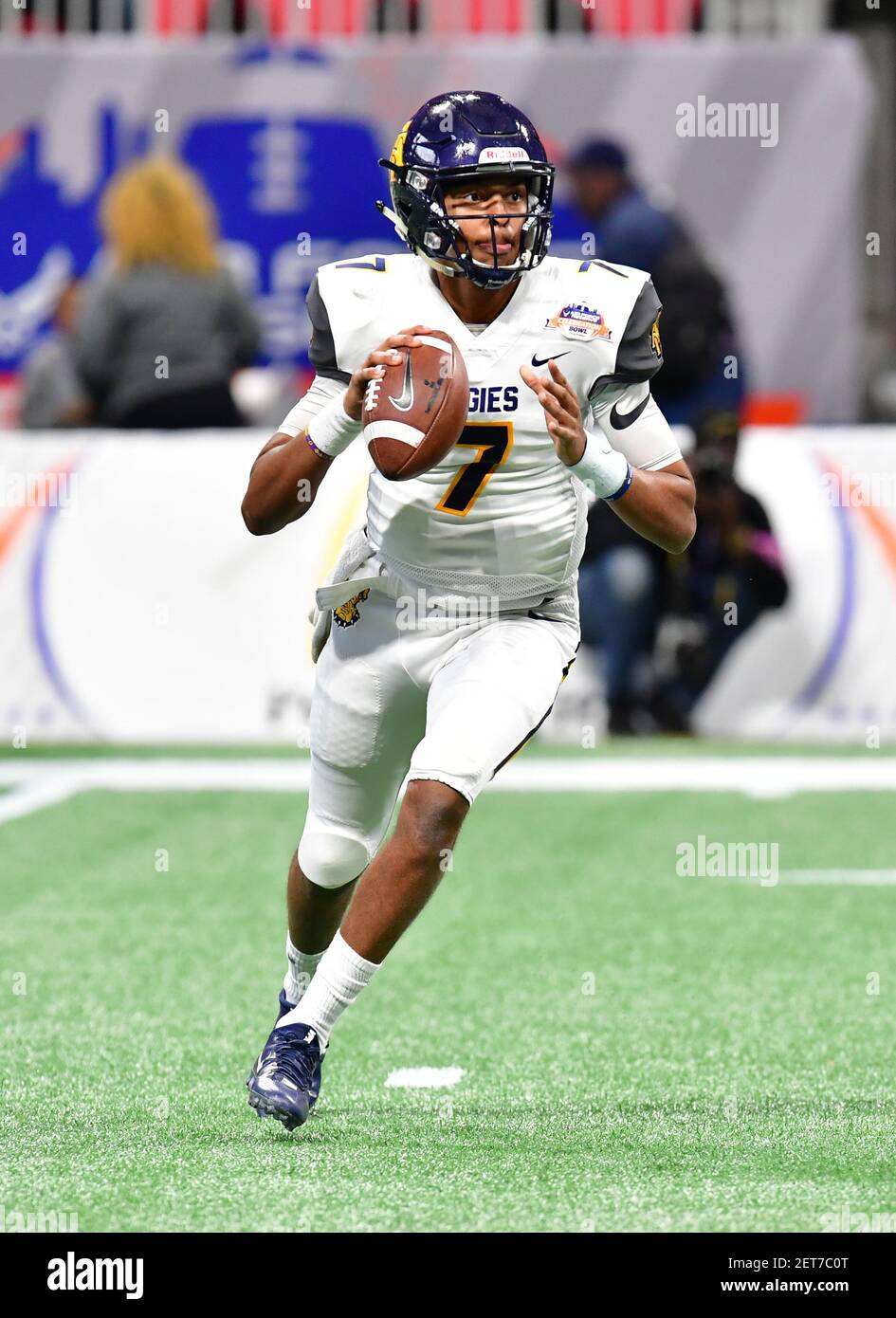 January 01, 2018. North Carolina A&T Lamar Raynard 7 in action during ...