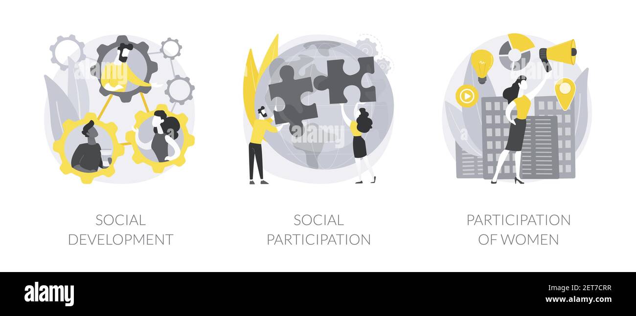 Social skills competence abstract concept vector illustrations Stock ...