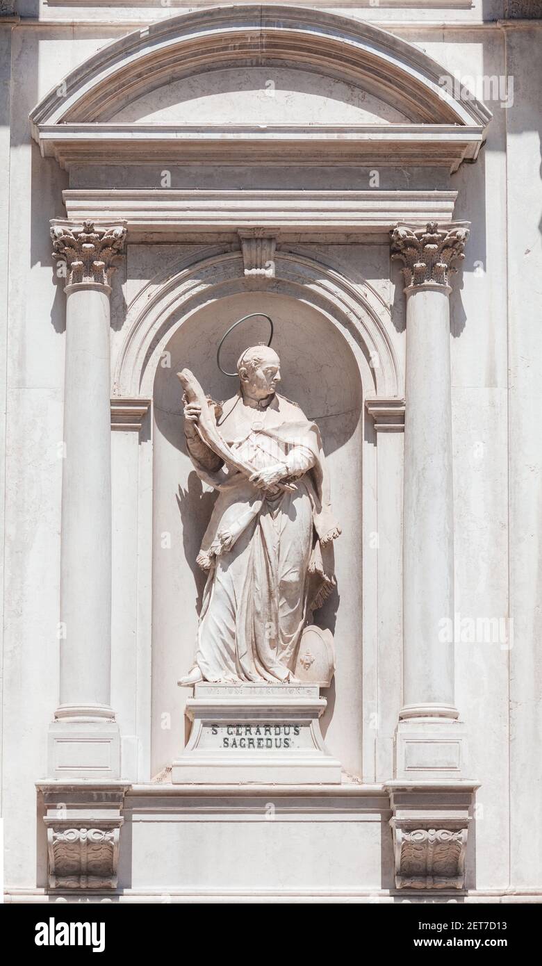 Statue of Saint Gerardo Sagredo by sculptor Giovanni Marchiori on ...