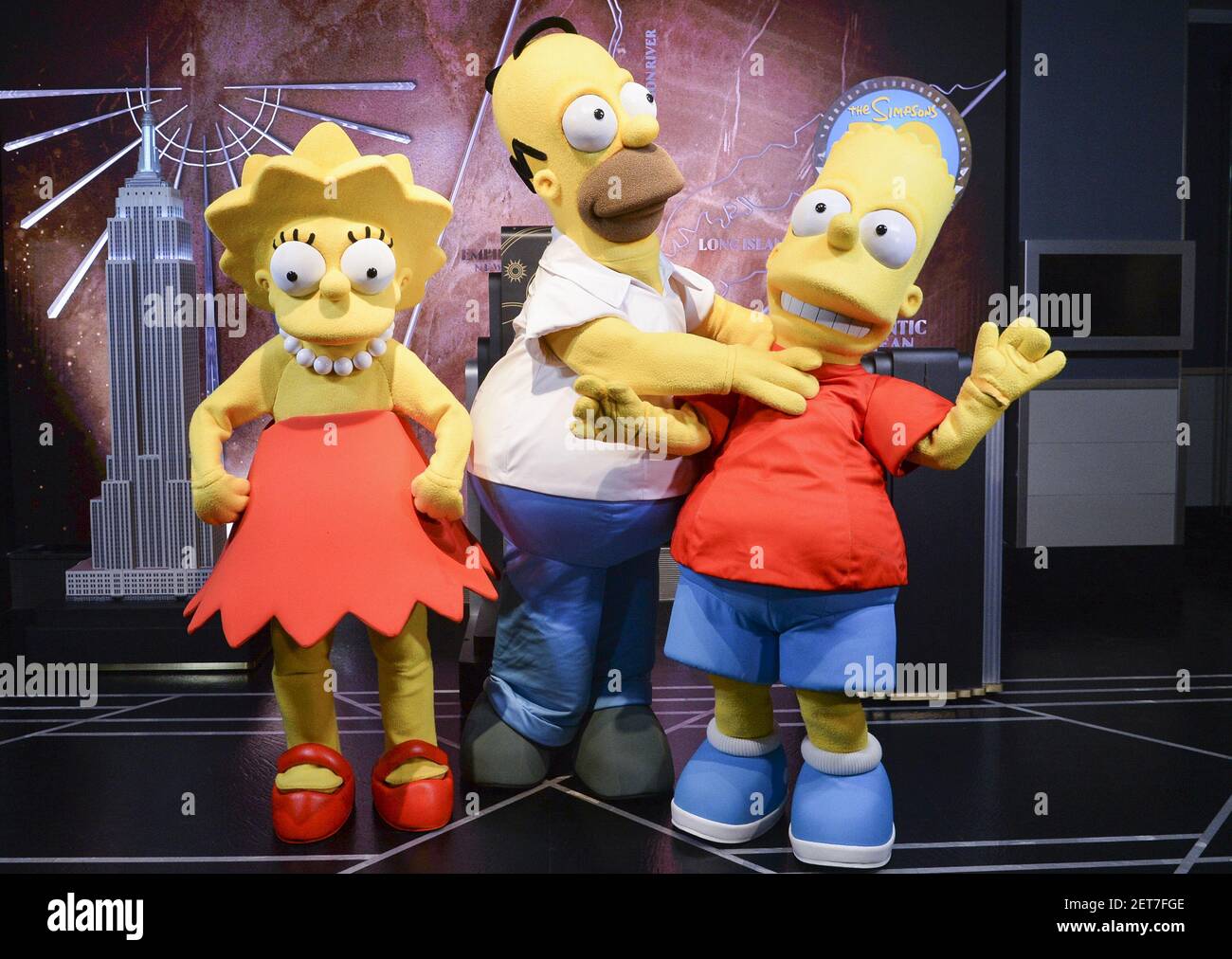 New York - DECEMBER 17: Simpsons Costumed characters, participate in ...