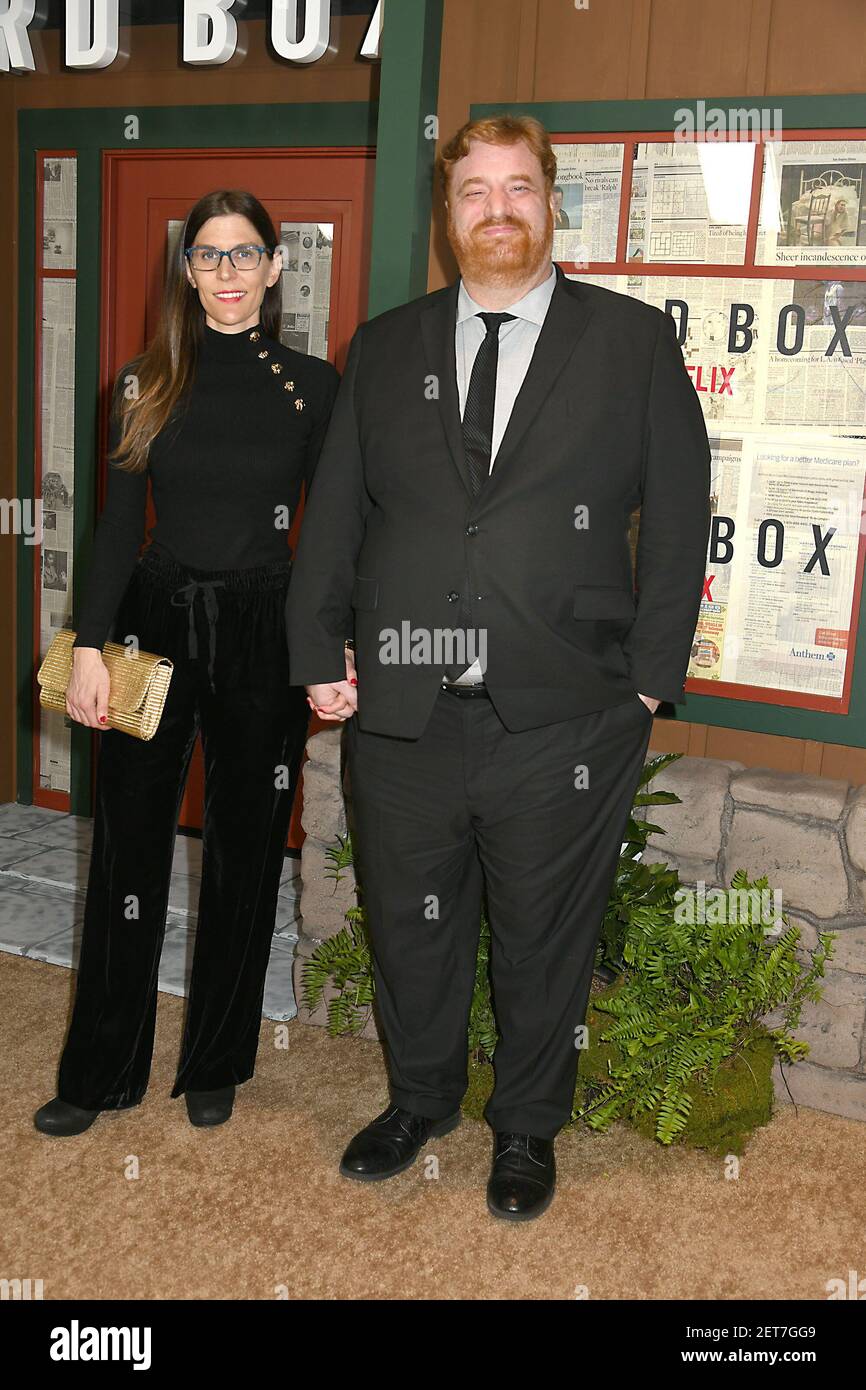 actor Happy Anderson and wife Meg Anderson attend the NETFLIX "Bird Box ...