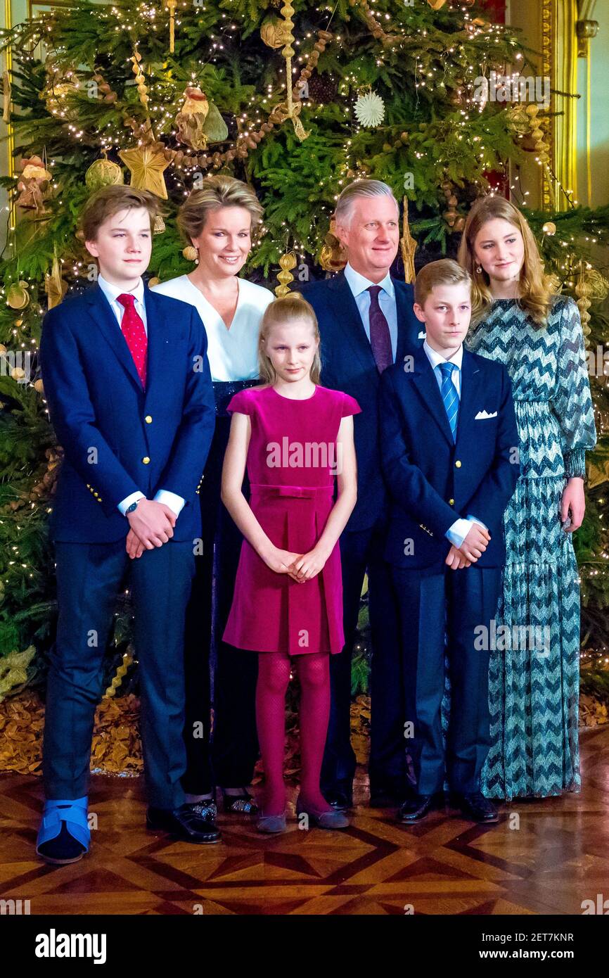 King Filip, Queen Mathilde, Princess Elisabeth, Prince Gabriel, Prince ...